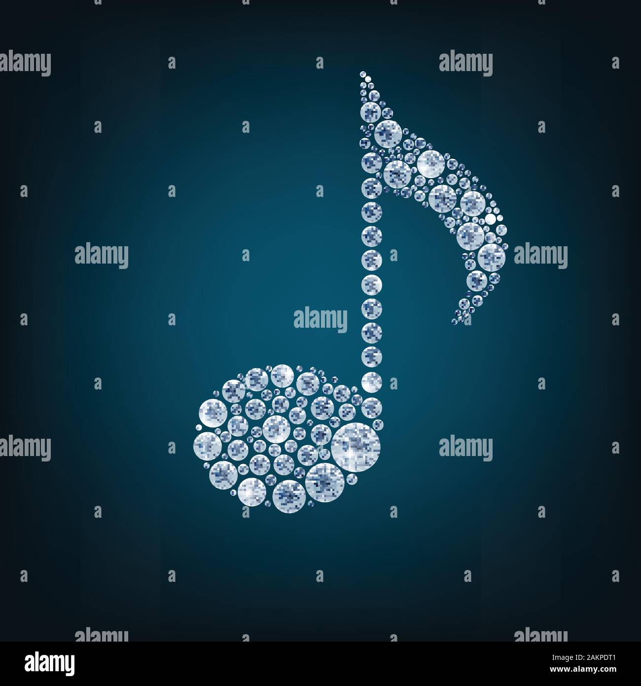 Music note with concept diamond. vector Stock Vector Image & Art - Alamy