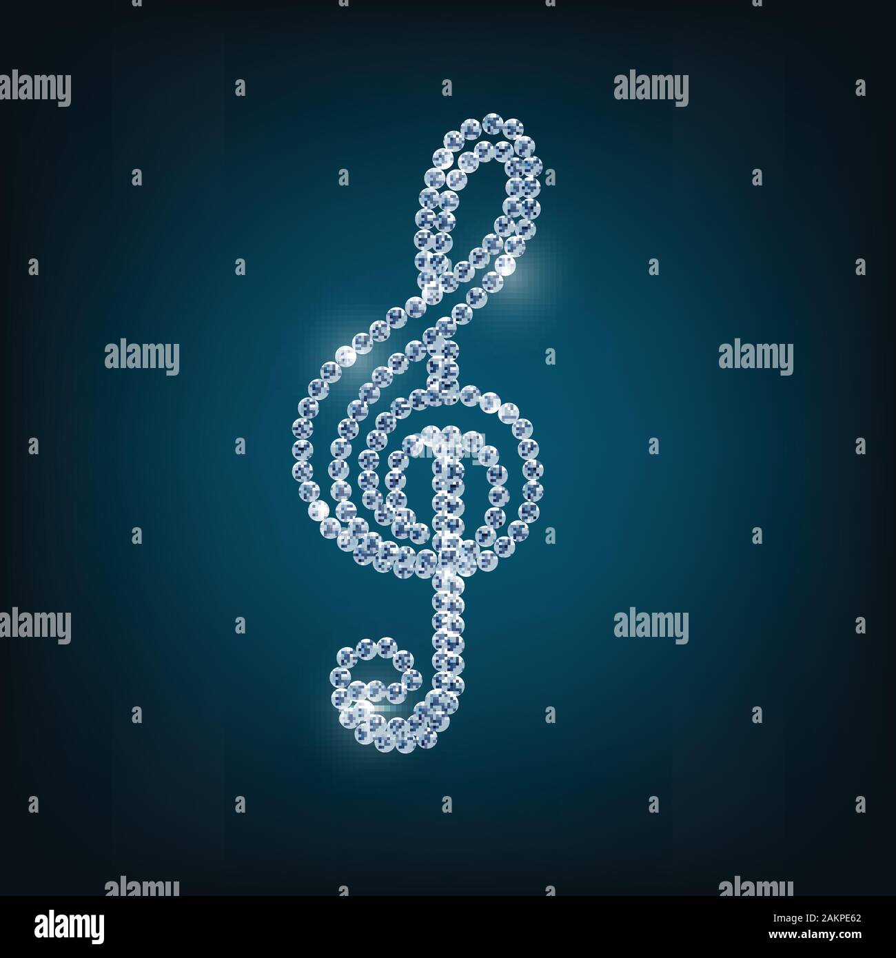 Treble clef with concept diamond Stock Vector Image & Art - Alamy