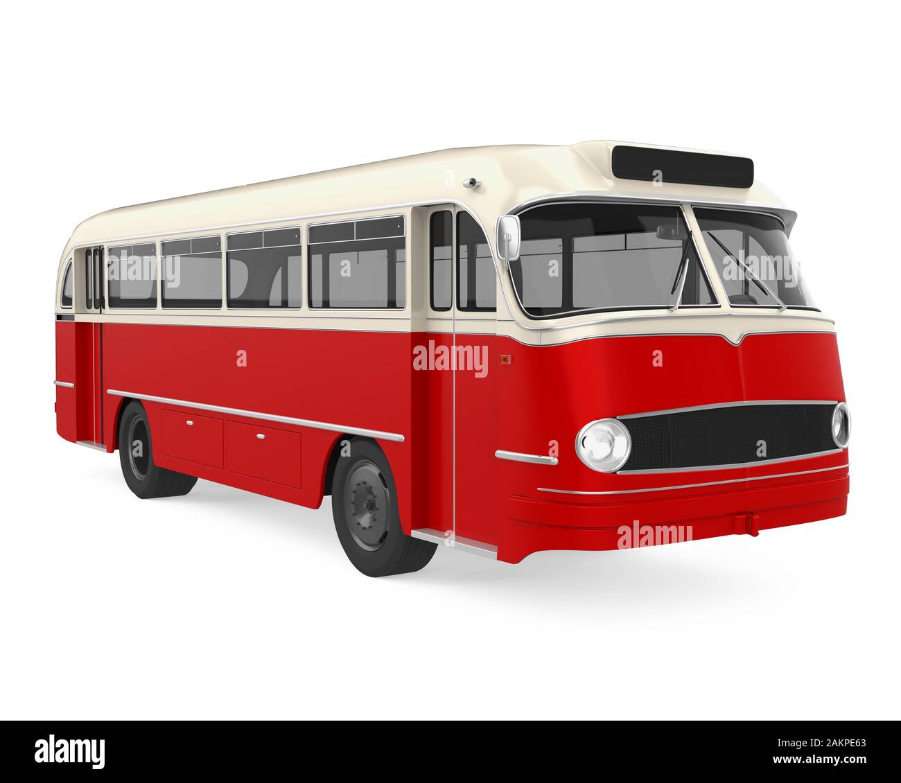 Old Vintage Bus Isolated Stock Photo - Alamy