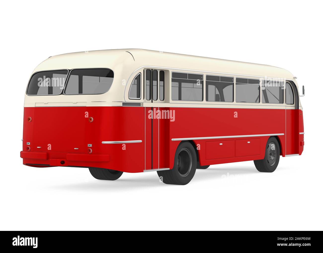 Old Vintage Bus Isolated Stock Photo - Alamy