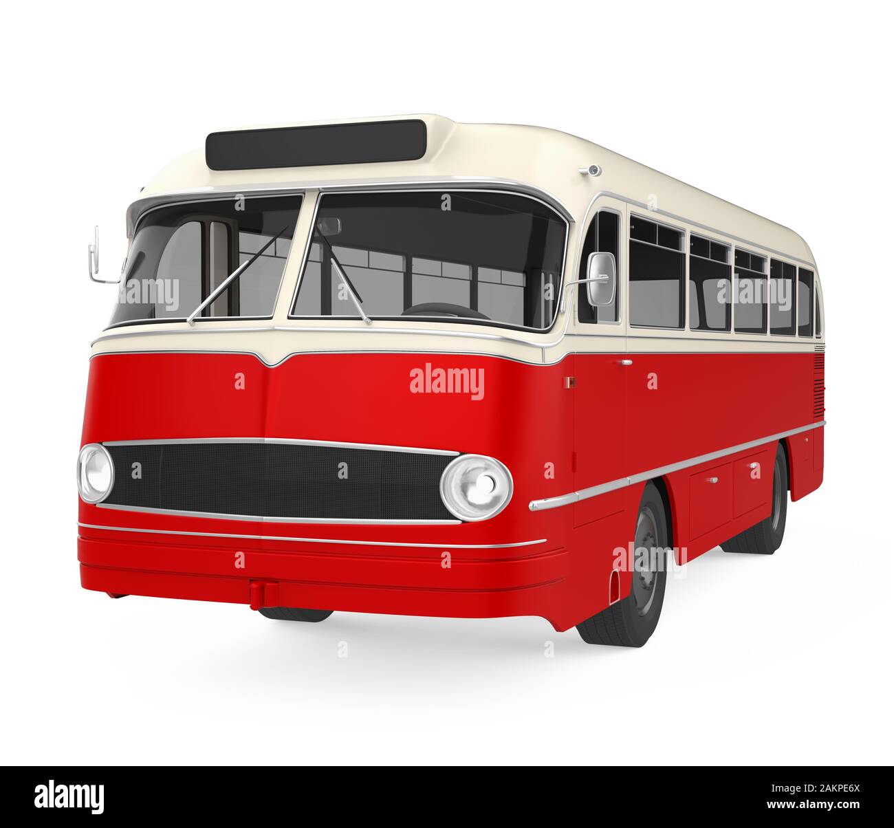 Old Vintage Bus Isolated Stock Photo - Alamy