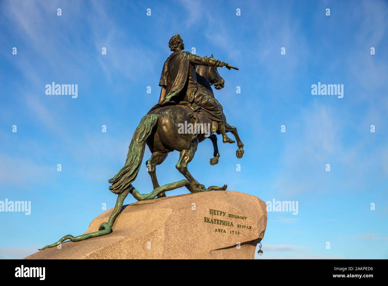 Russia's st. Petersburg st. Peter the great statue Stock Photo - Alamy