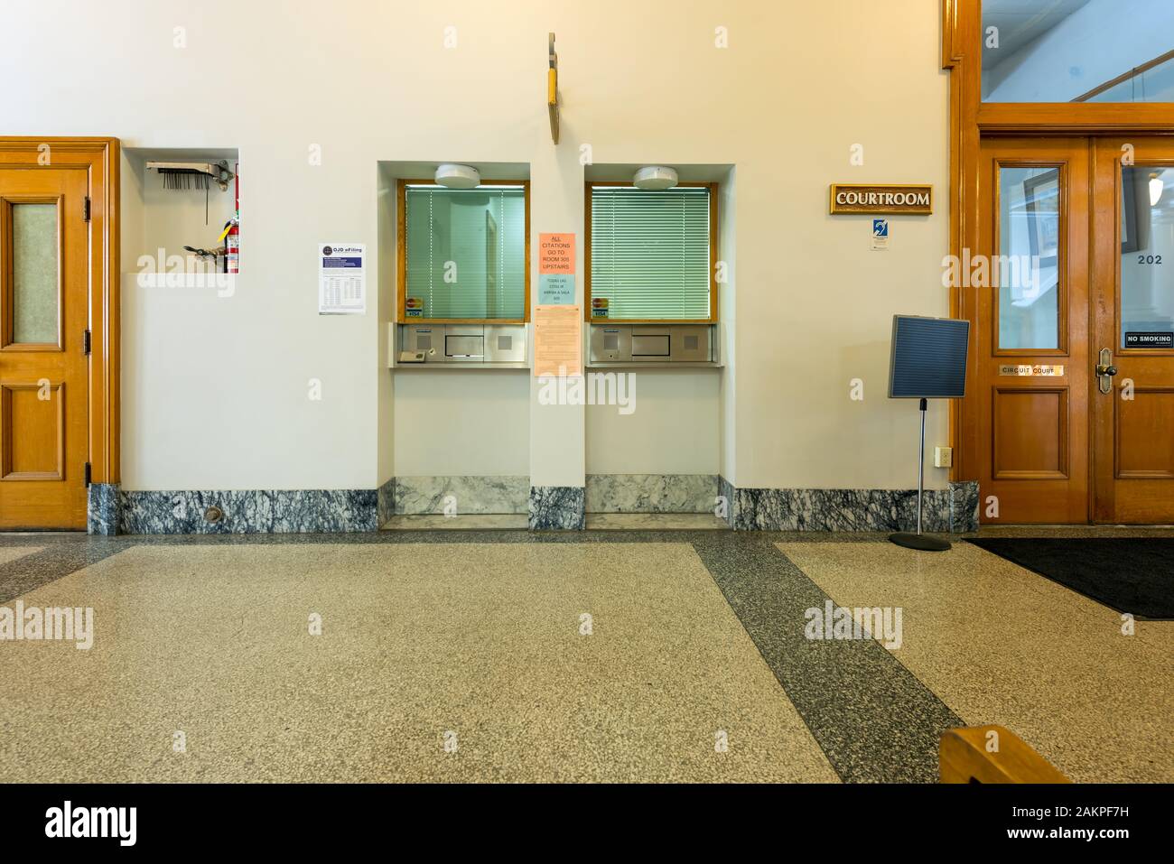 The Dalles, Oregon - April 22, 2016: Service Windows in the Wasco ...