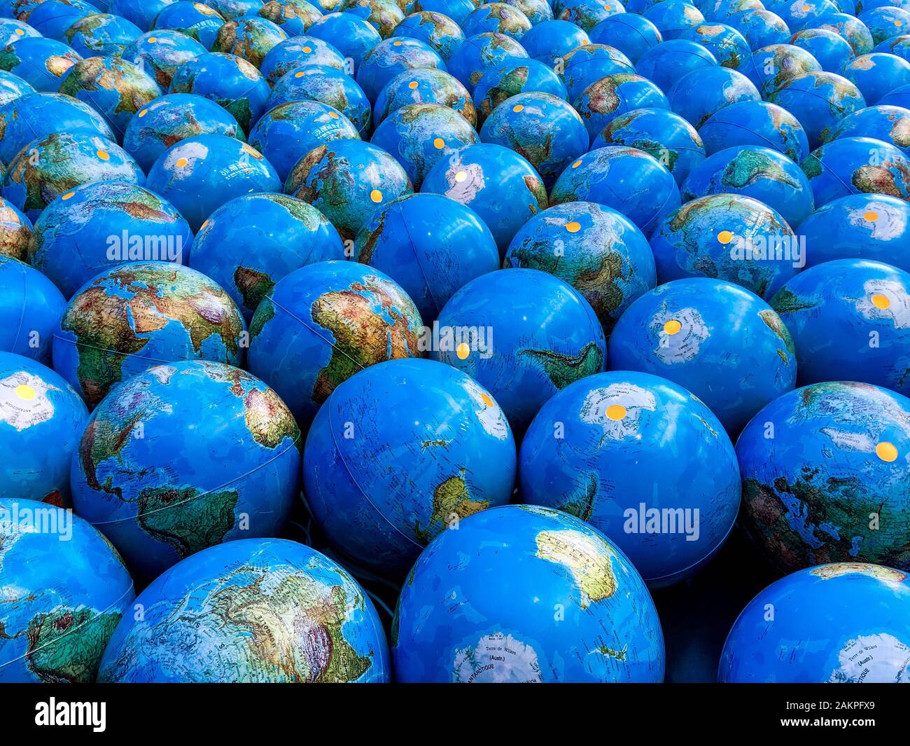 Arrangement, an artwork by Ange Leccia, UCLY, Lyon, France Stock Photo ...