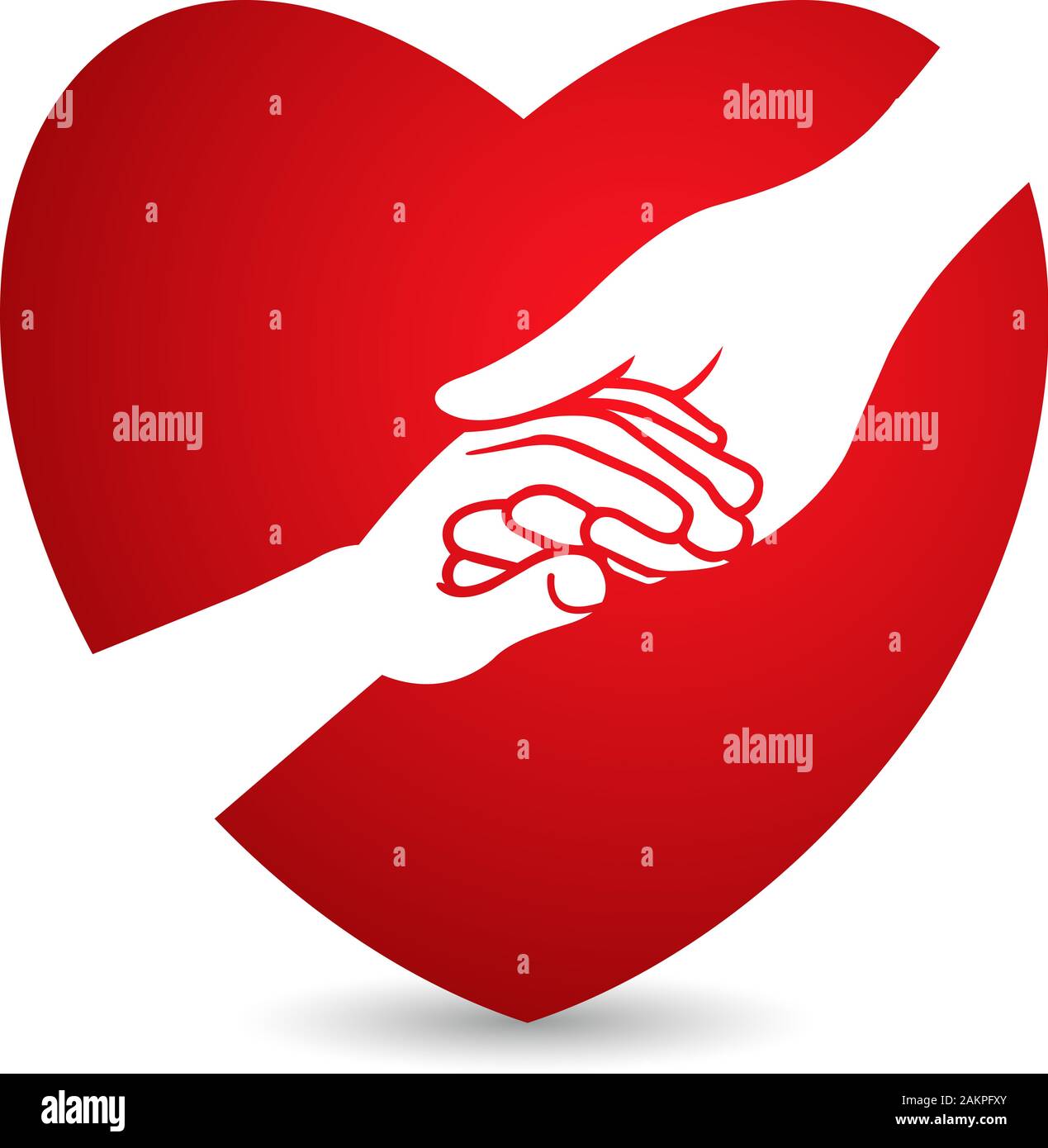 heart care logo Stock Photo - Alamy