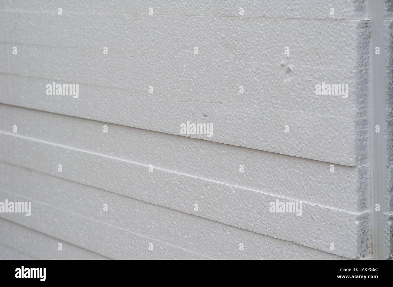 Styrofoam sheets in a stack. A set of polystyrene sheets for external ...