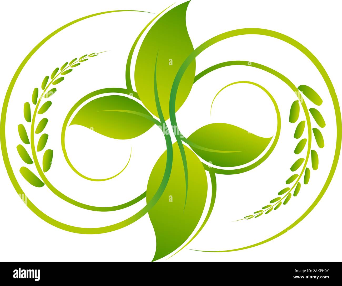 leaf logo design Stock Photo - Alamy