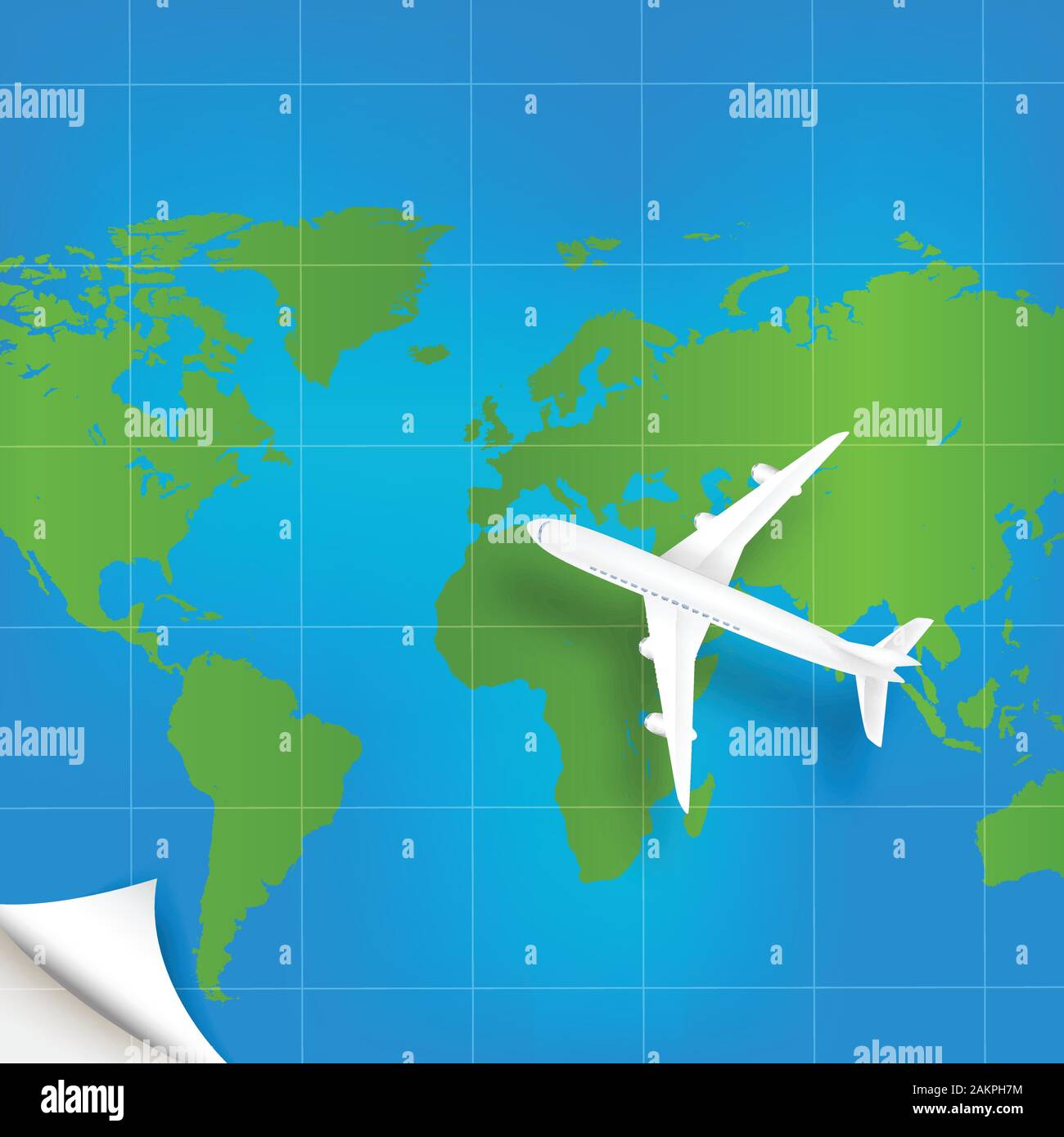 Map atlas plane Stock Vector Images - Alamy