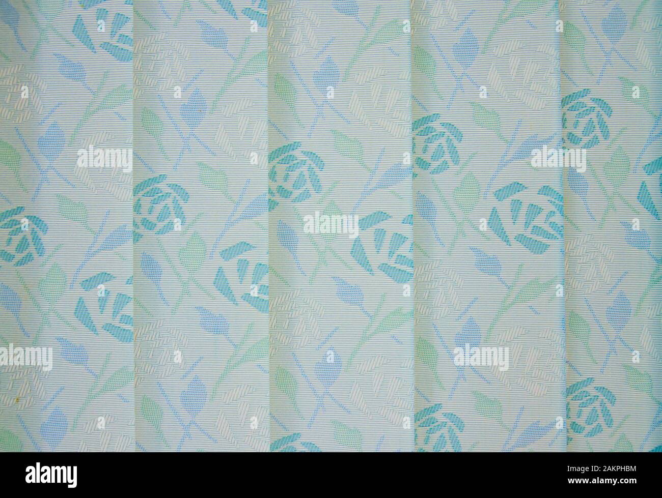texture of blue rose curtain Stock Photo - Alamy