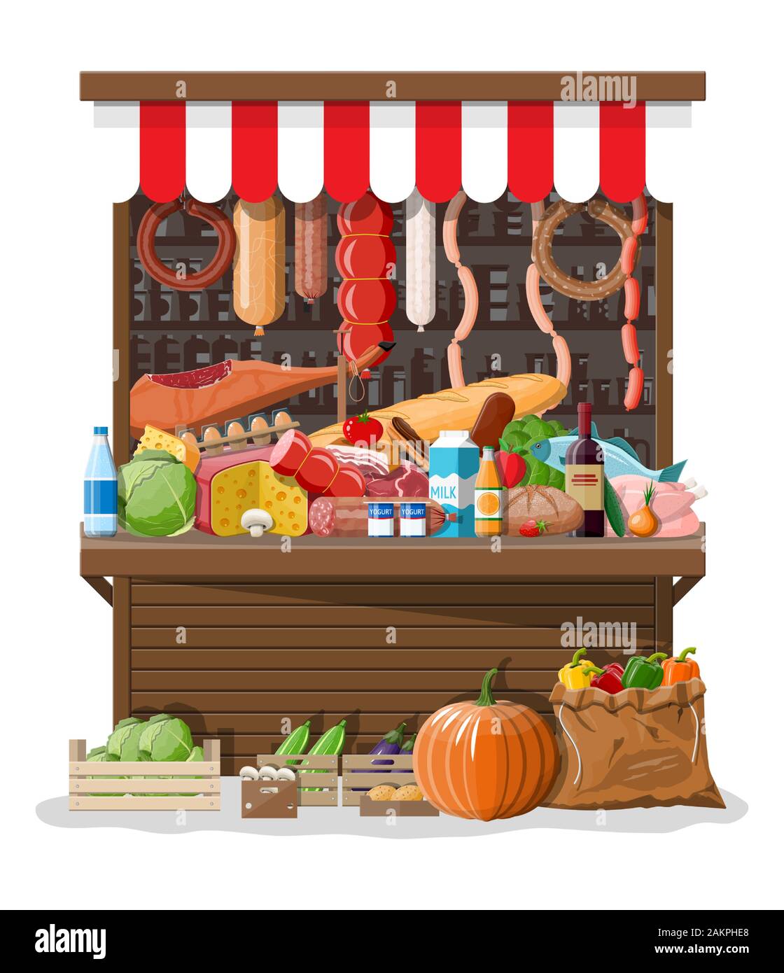 Milk store shelf Cut Out Stock Images & Pictures - Alamy