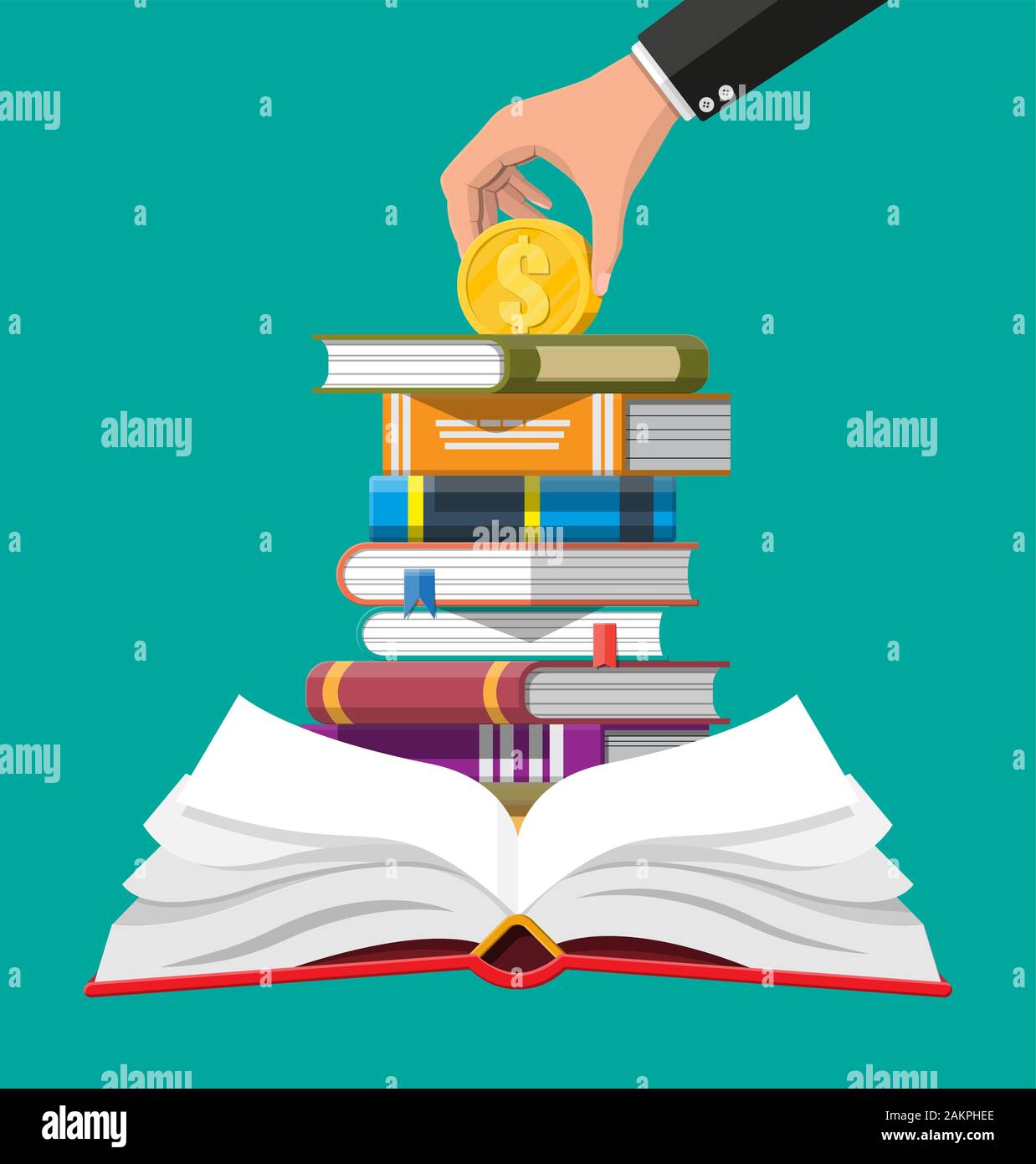 Book open concept school Stock Vector Images - Alamy