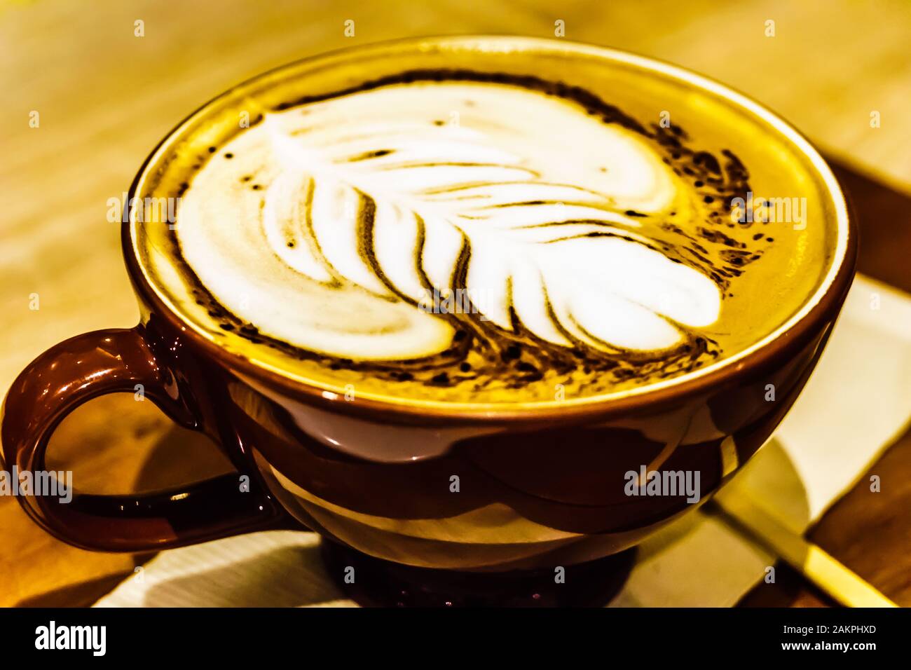 Latte with foamed milk hi-res stock photography and images - Alamy