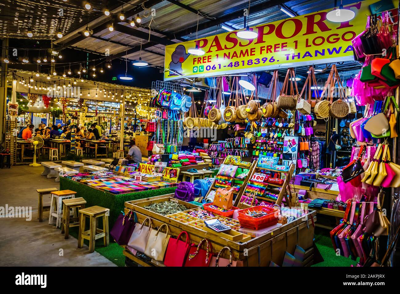 Bangkok, Thailand - Oct 30, 2019: Neon Night Market Bangkok, in ...