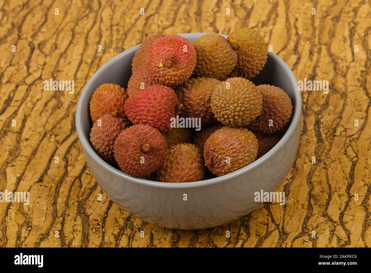 Tropical fruit lychee in the bowl Stock Photo - Alamy
