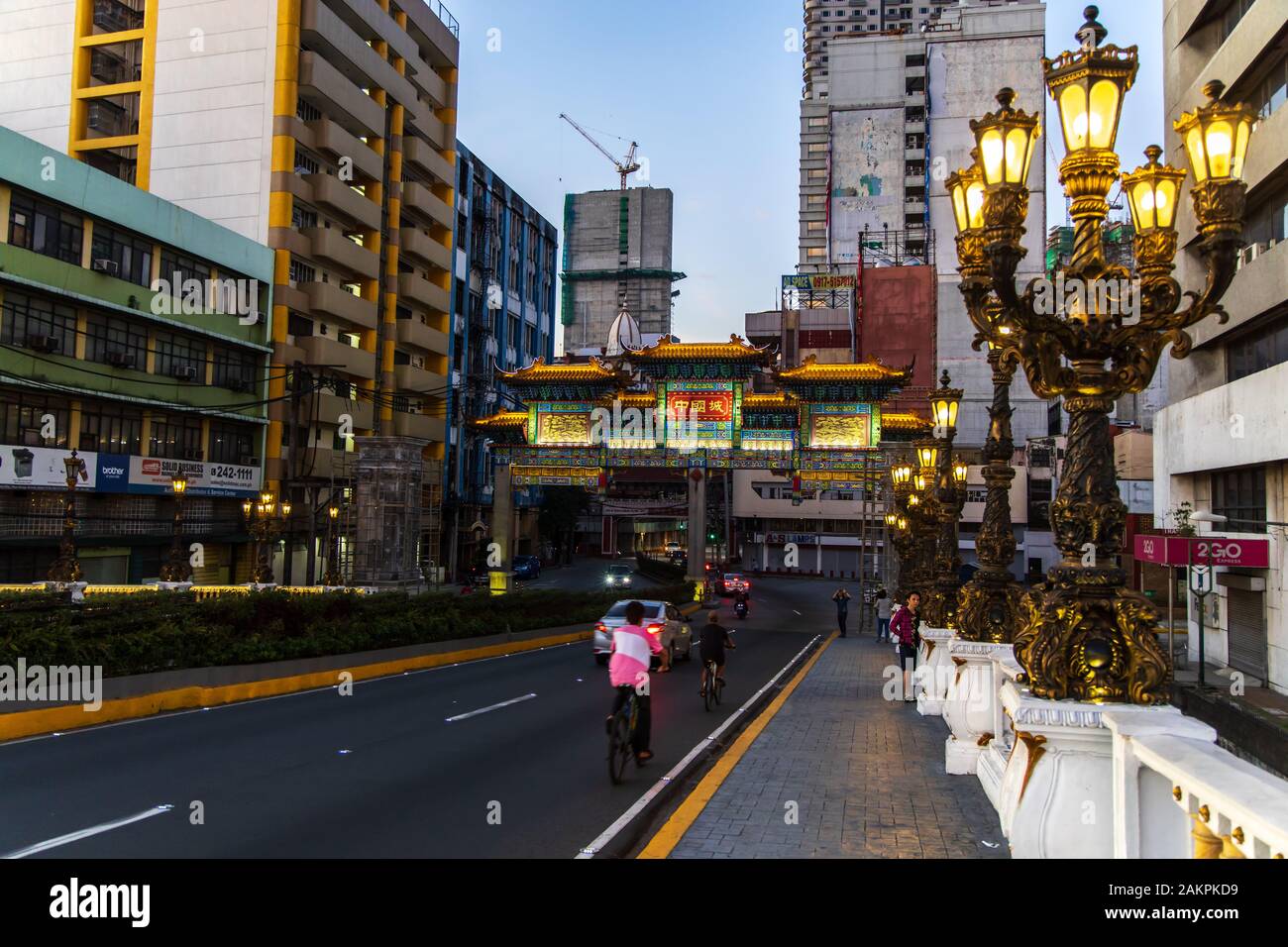 Dec 31, 2019 William A. Jones Memorial Bridge night landscape, Manila ...