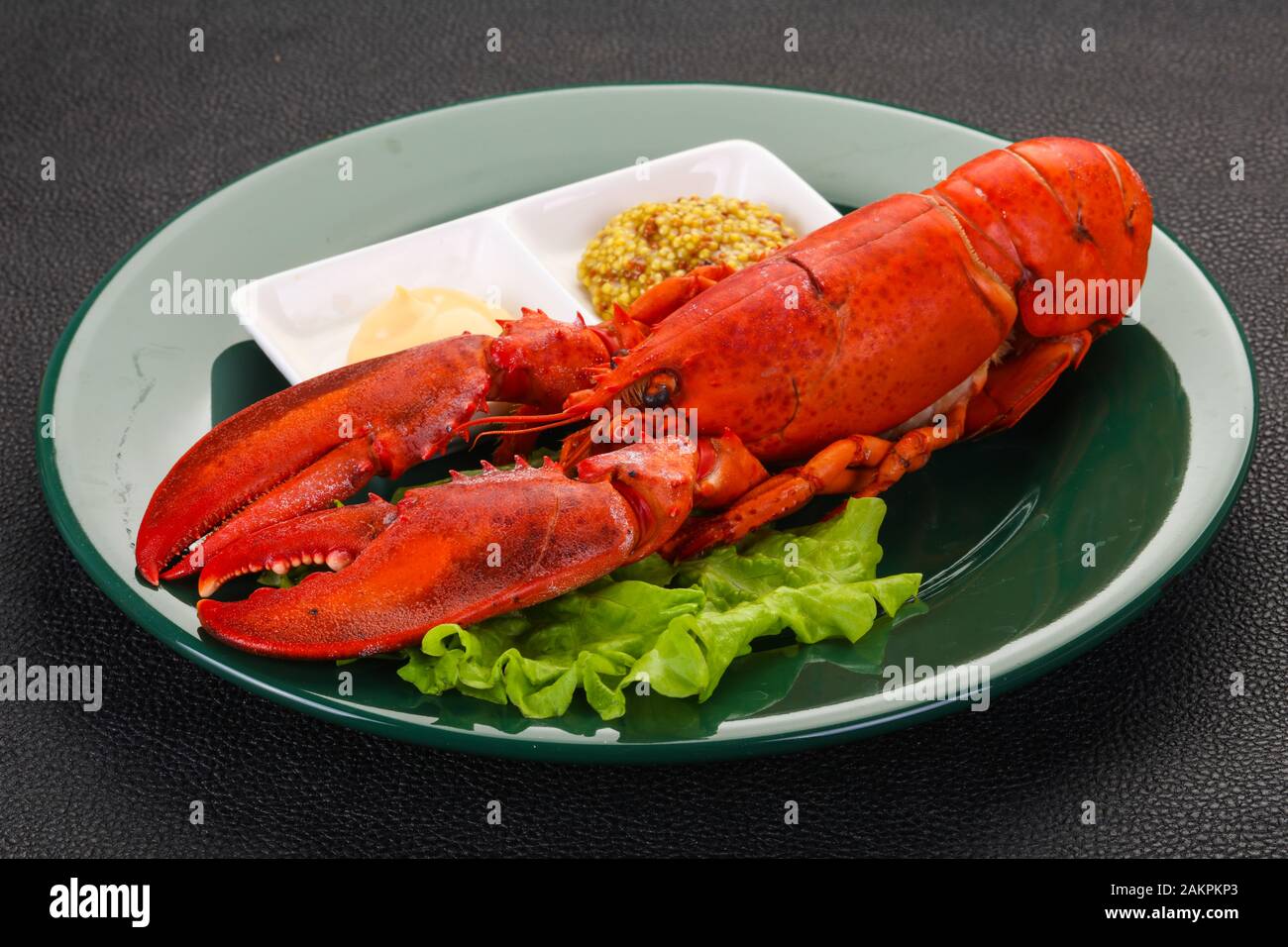 Luxury Lobster with sauces - ready for eat Stock Photo - Alamy
