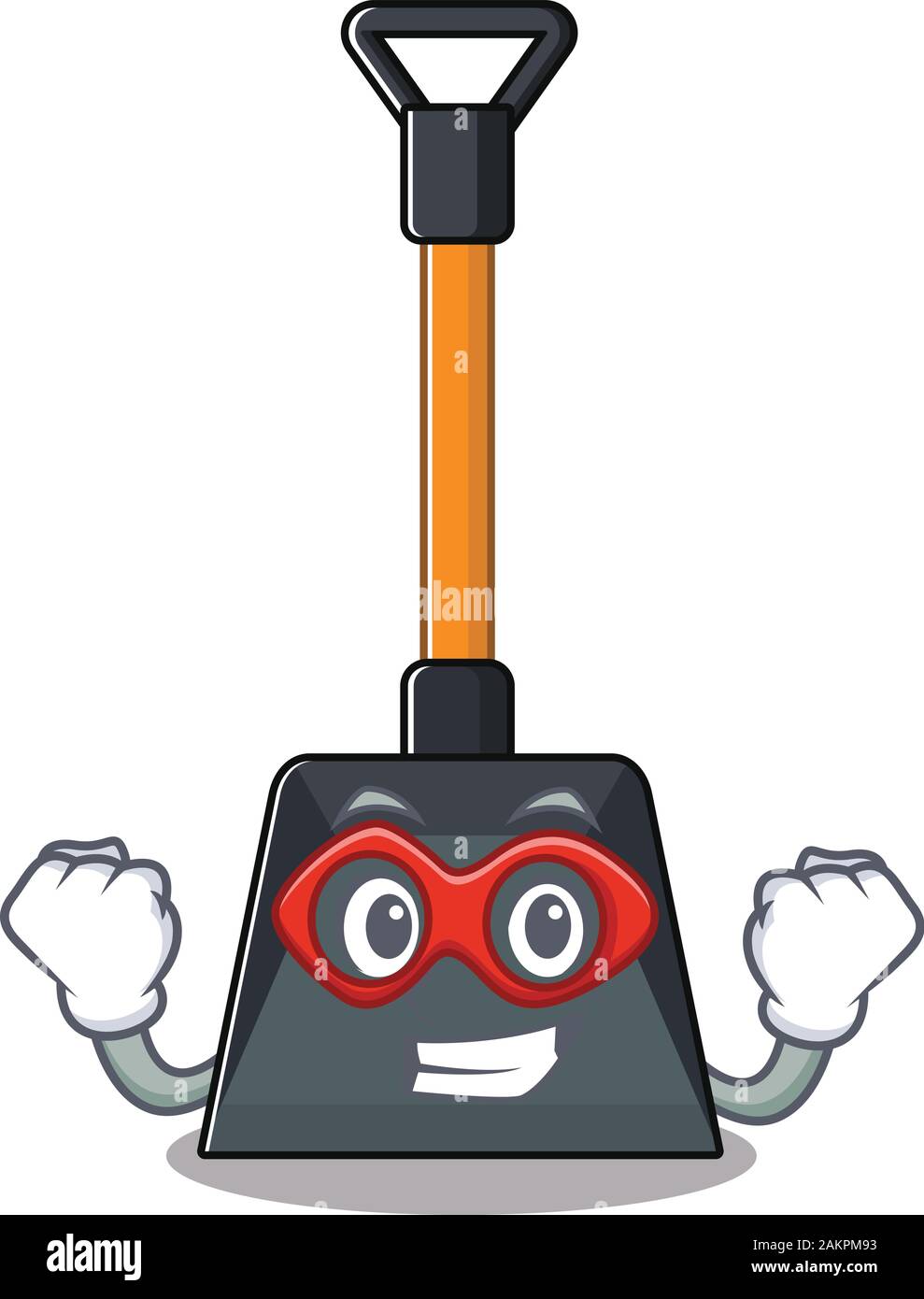Smiley mascot of snow shovel dressed as a Super hero Stock Vector Image ...
