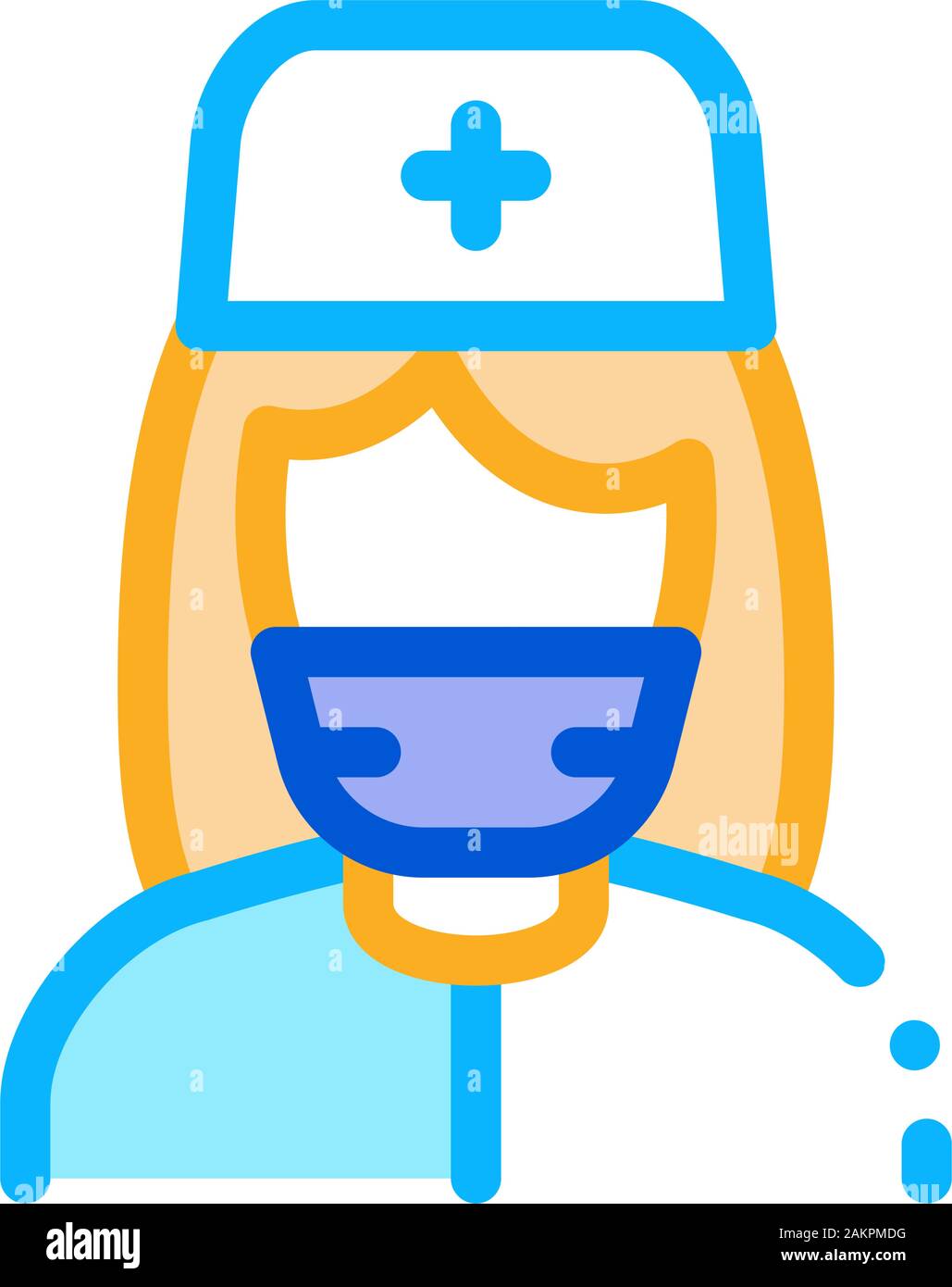Nurse Paramedic Icon Vector Outline Illustration Stock Vector Image ...