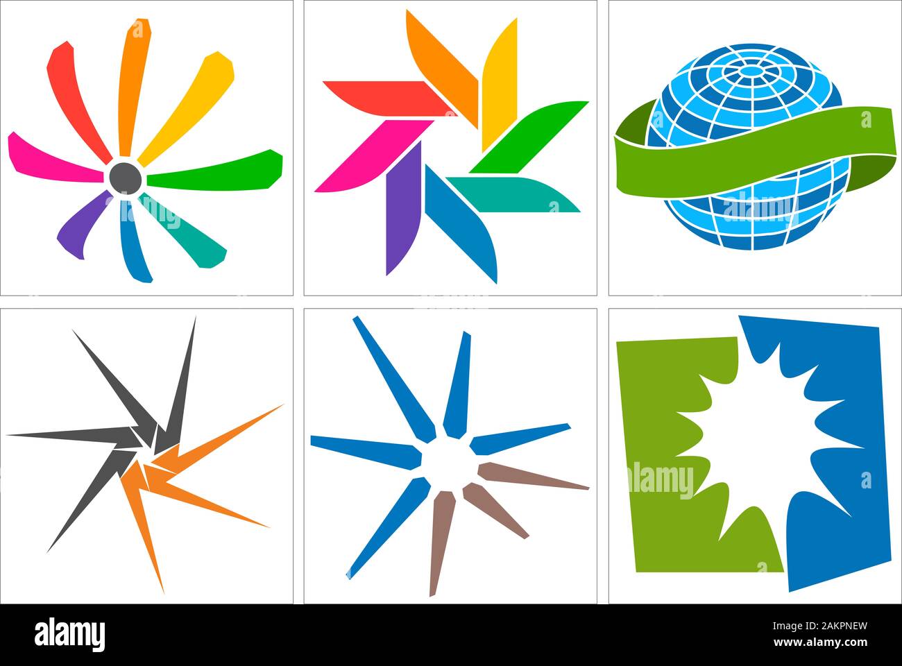 set collection logos Stock Photo - Alamy