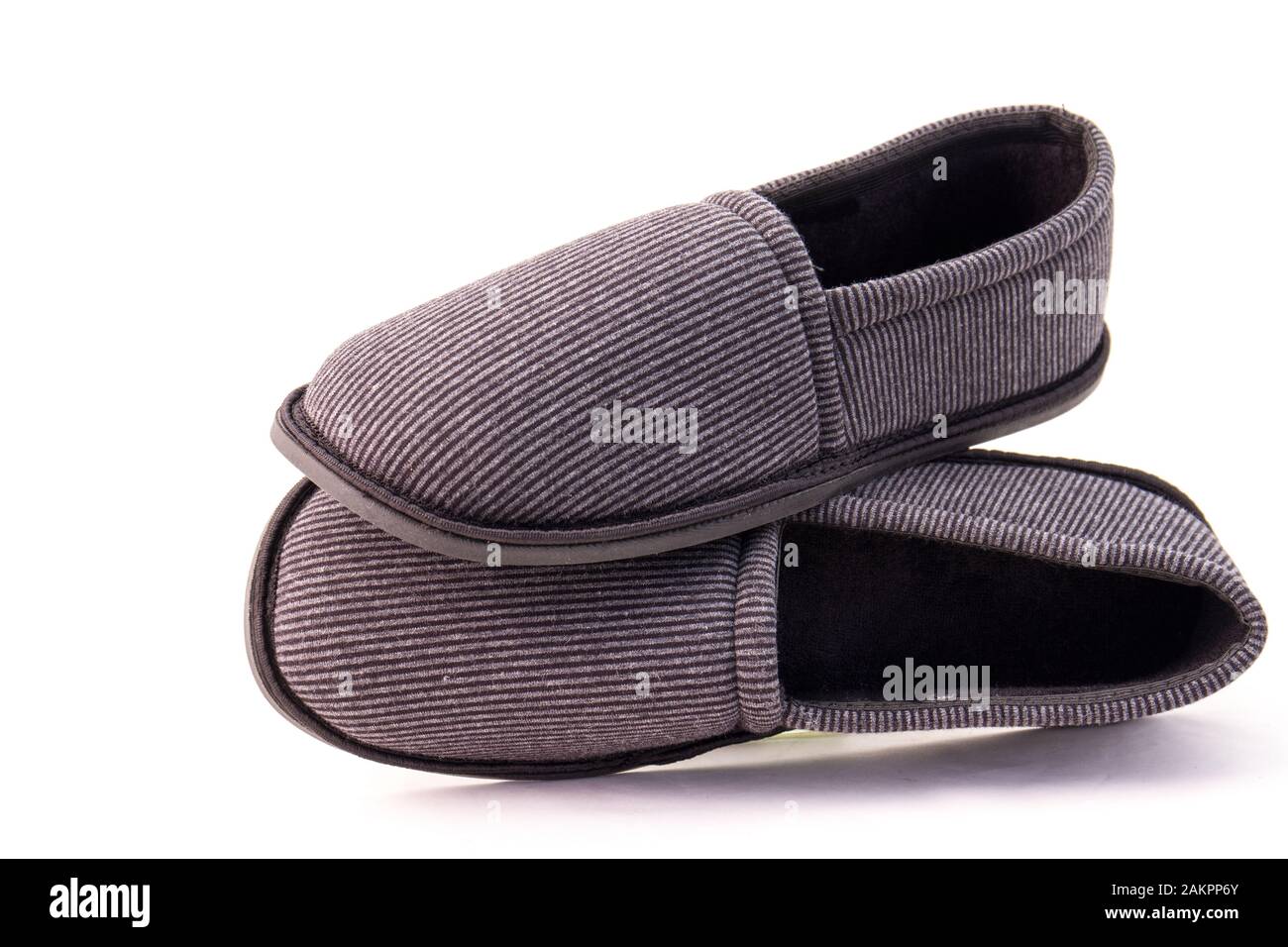 A pair of South African stokies slippers footwear isolated on a clear ...