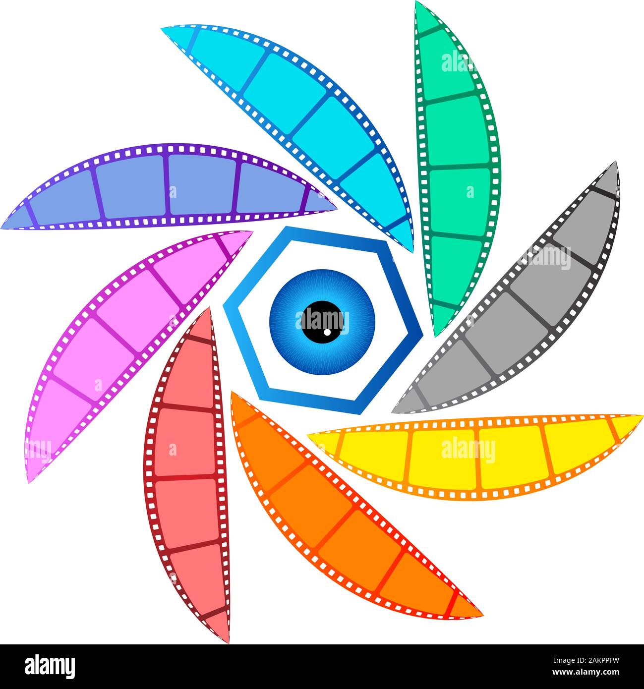 film eye view design Stock Photo - Alamy