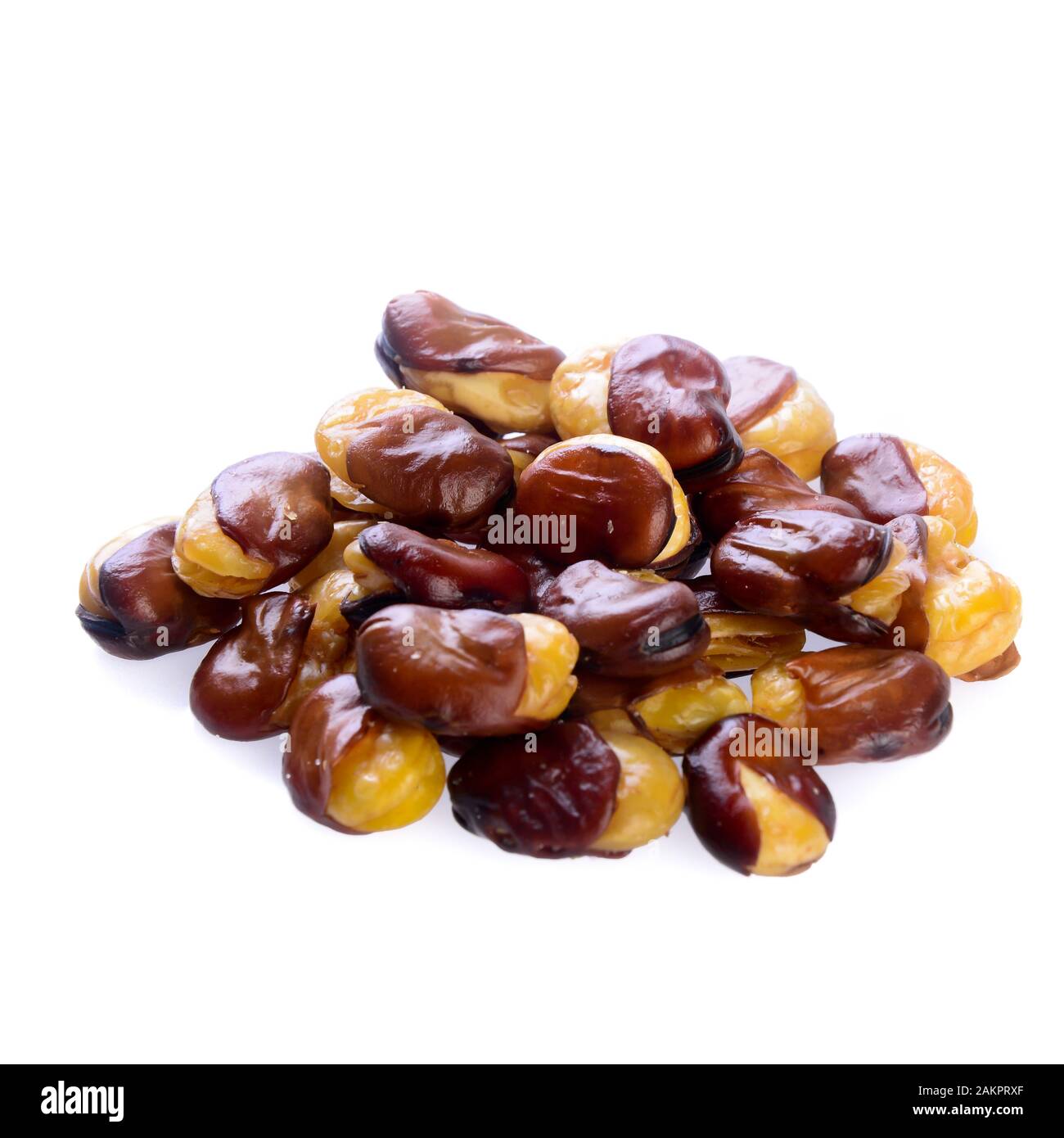 nuts or Salted broad beans or vicia faba on a background new Stock ...