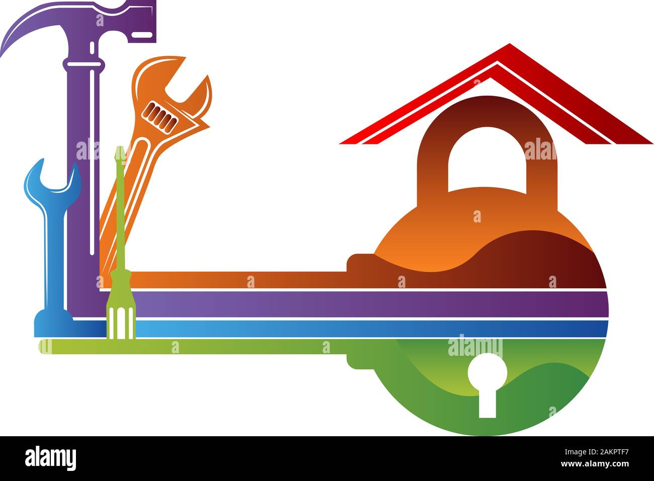 Tech lock logo Cut Out Stock Images & Pictures - Alamy