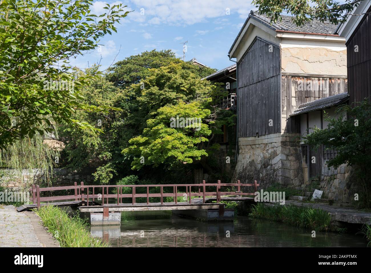 Omihachiman - Shiga prefecture / Japan: September 2019: Houses on the ...