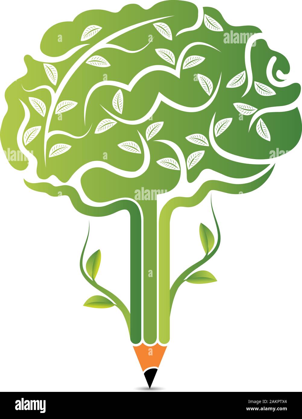 tree brain logo Stock Photo - Alamy