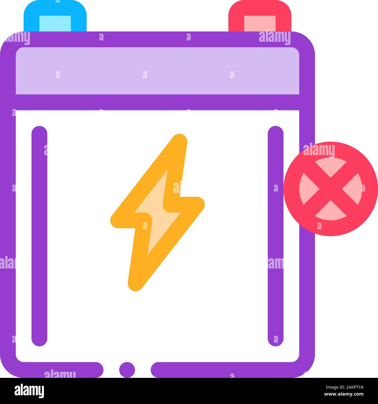 Battery dead Stock Vector Images - Alamy