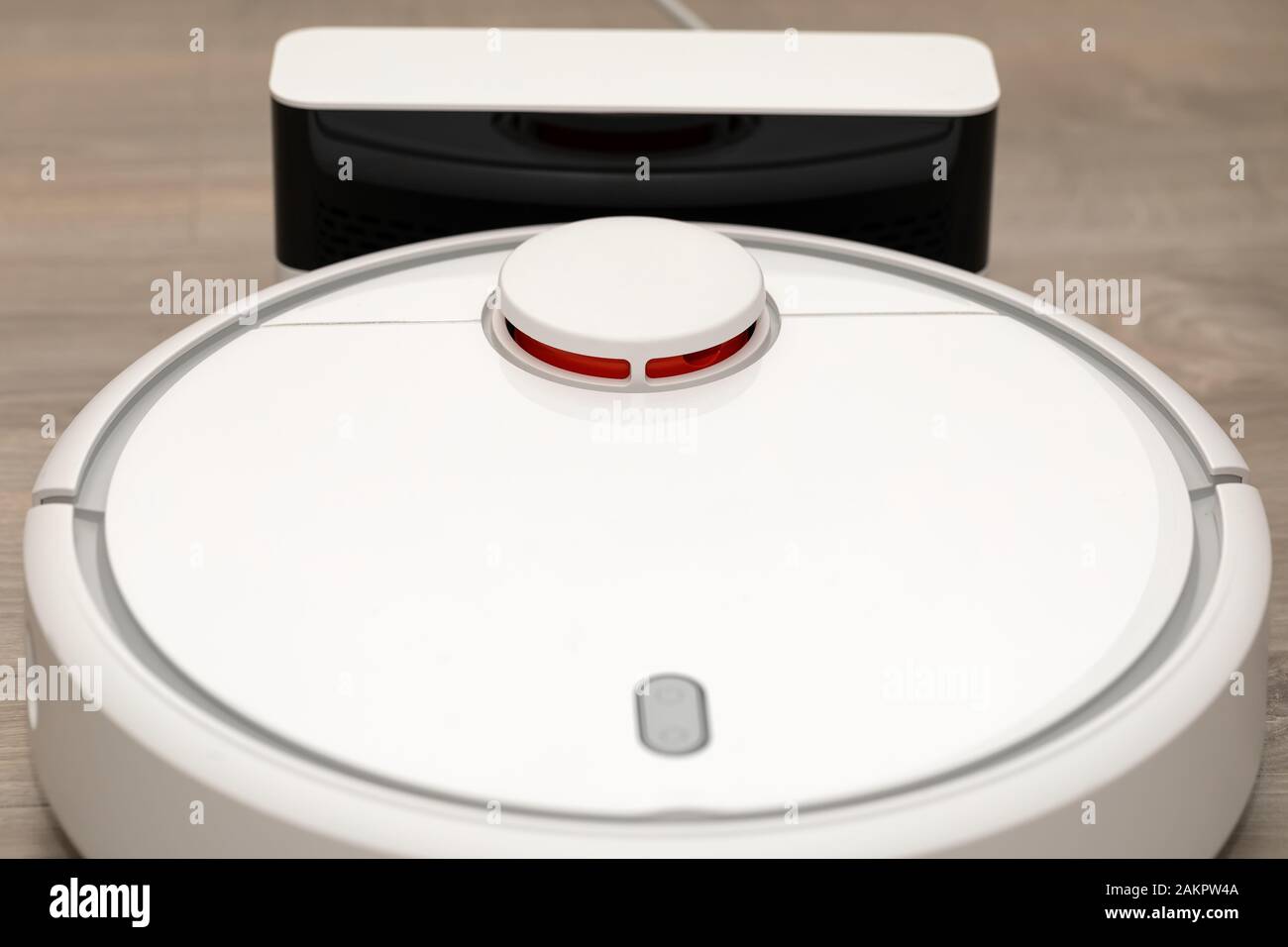 Picture of an automatic intelligent robotic hoover Stock Photo - Alamy