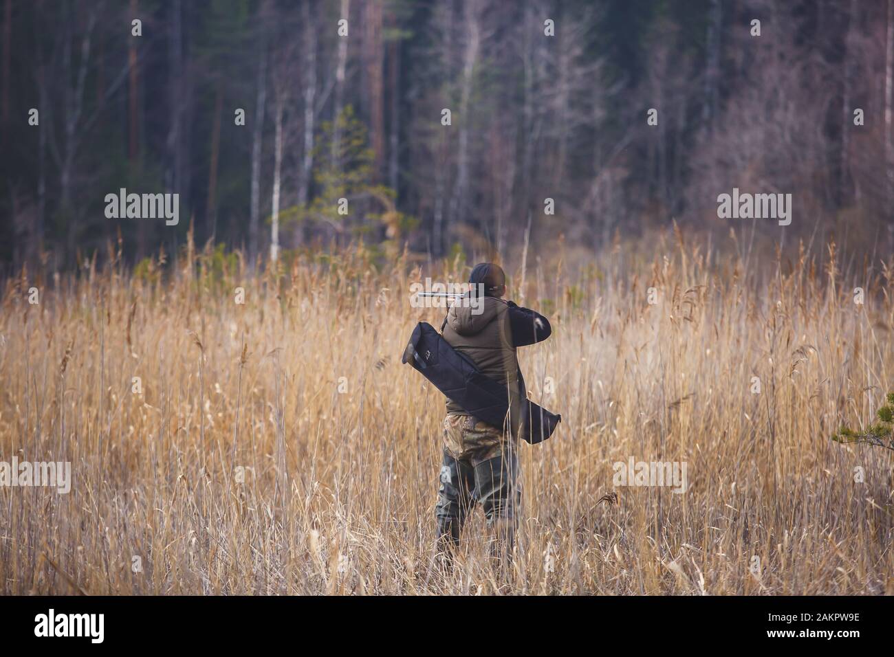 A process of hunting during hunting season, process of duck hunting ...