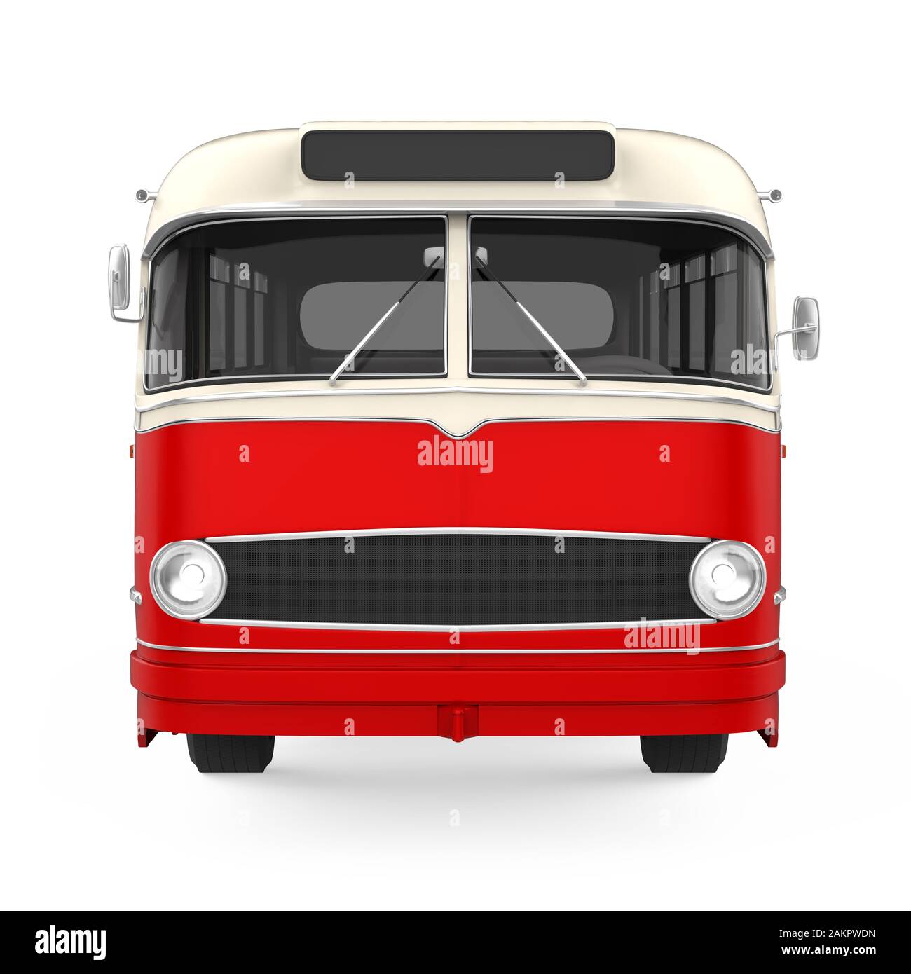 Old Vintage Bus Isolated Stock Photo - Alamy