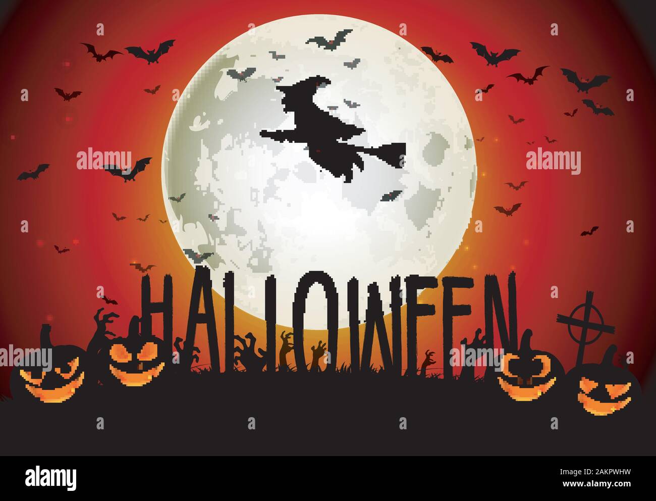 Pumpkins on old background Stock Vector Images - Alamy