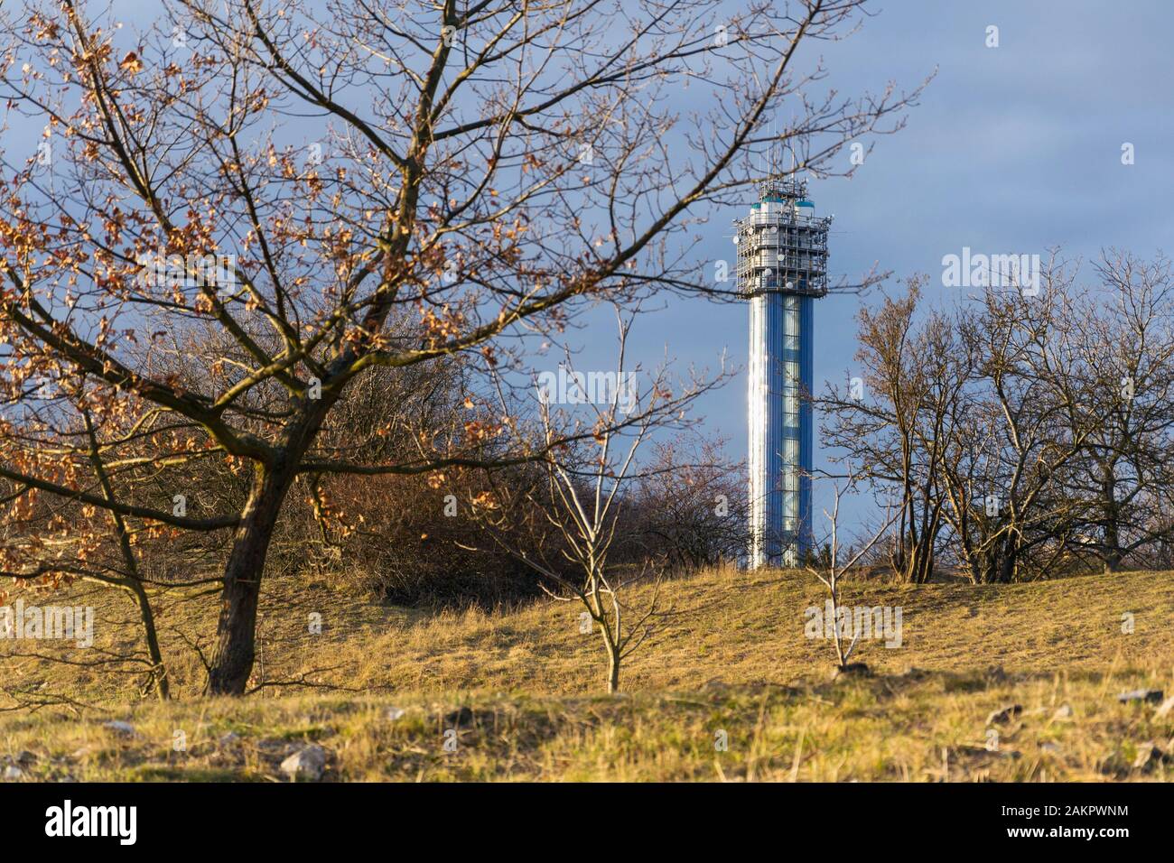 Water tower with mobile radio transmitter hi-res stock photography and ...