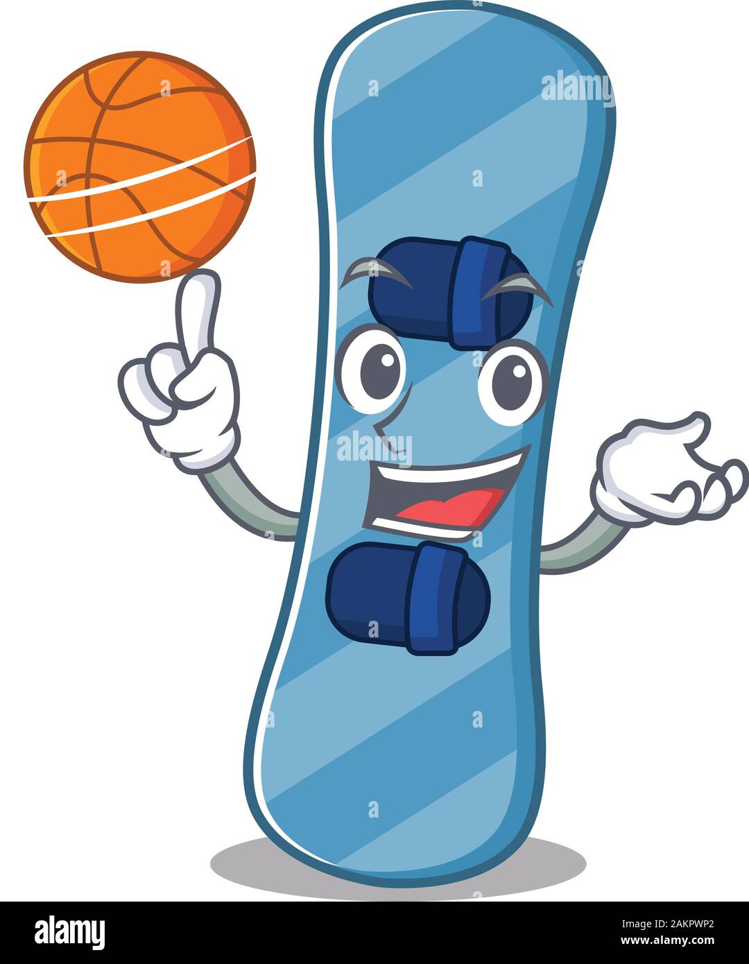 A mascot picture of snowboard cartoon character playing basketball ...