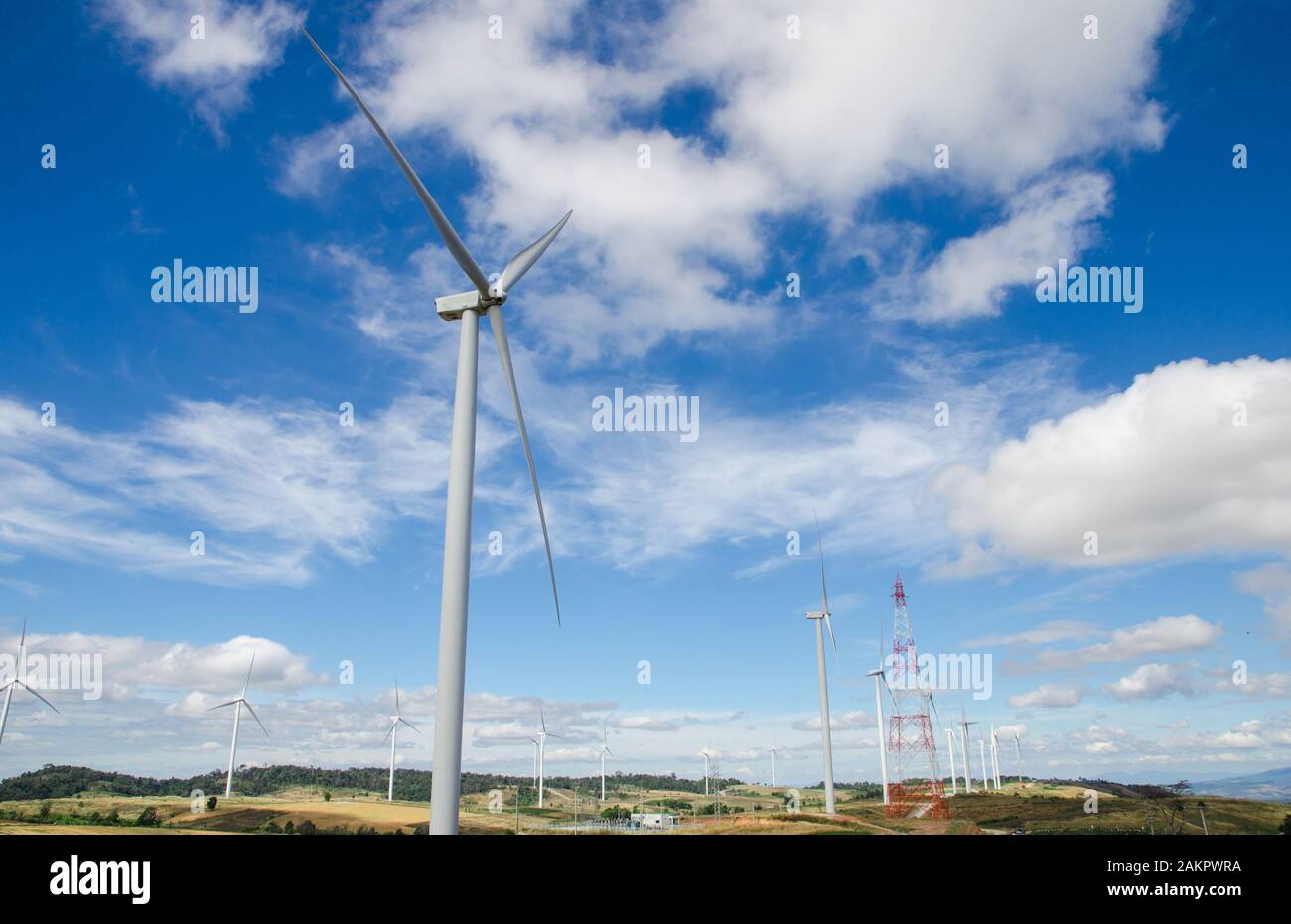 Wind turbine at hill hi-res stock photography and images - Alamy