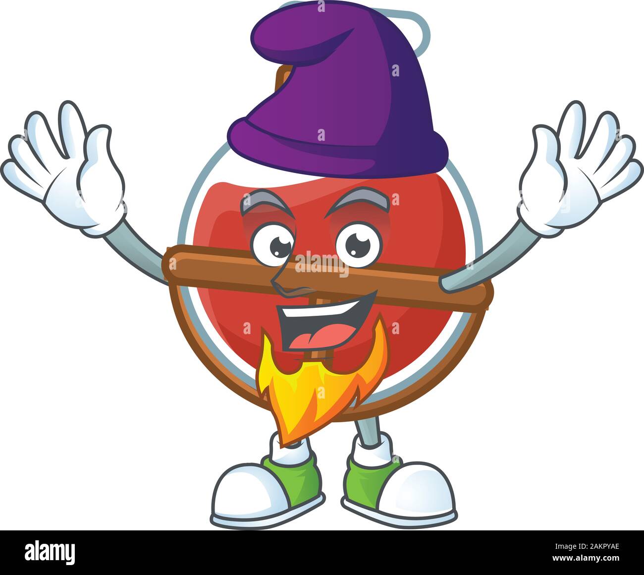 Cute red potion mascot cartoon dressed as an Elf Stock Vector Image ...