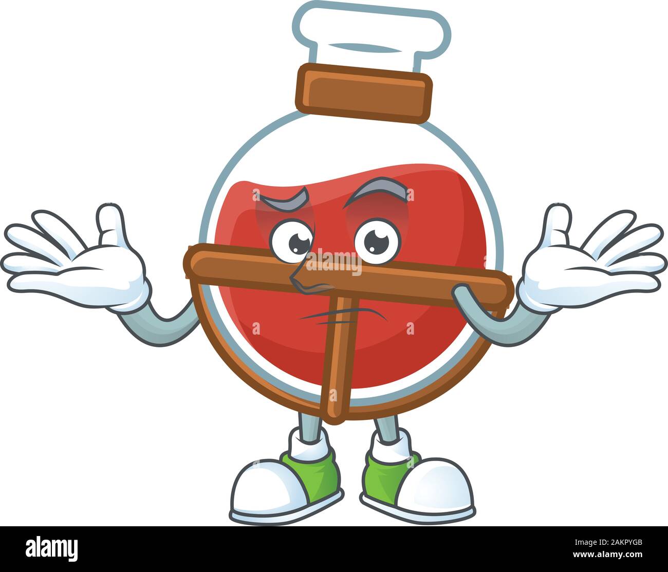 Super Funny Grinning red potion mascot cartoon style Stock Vector Image ...