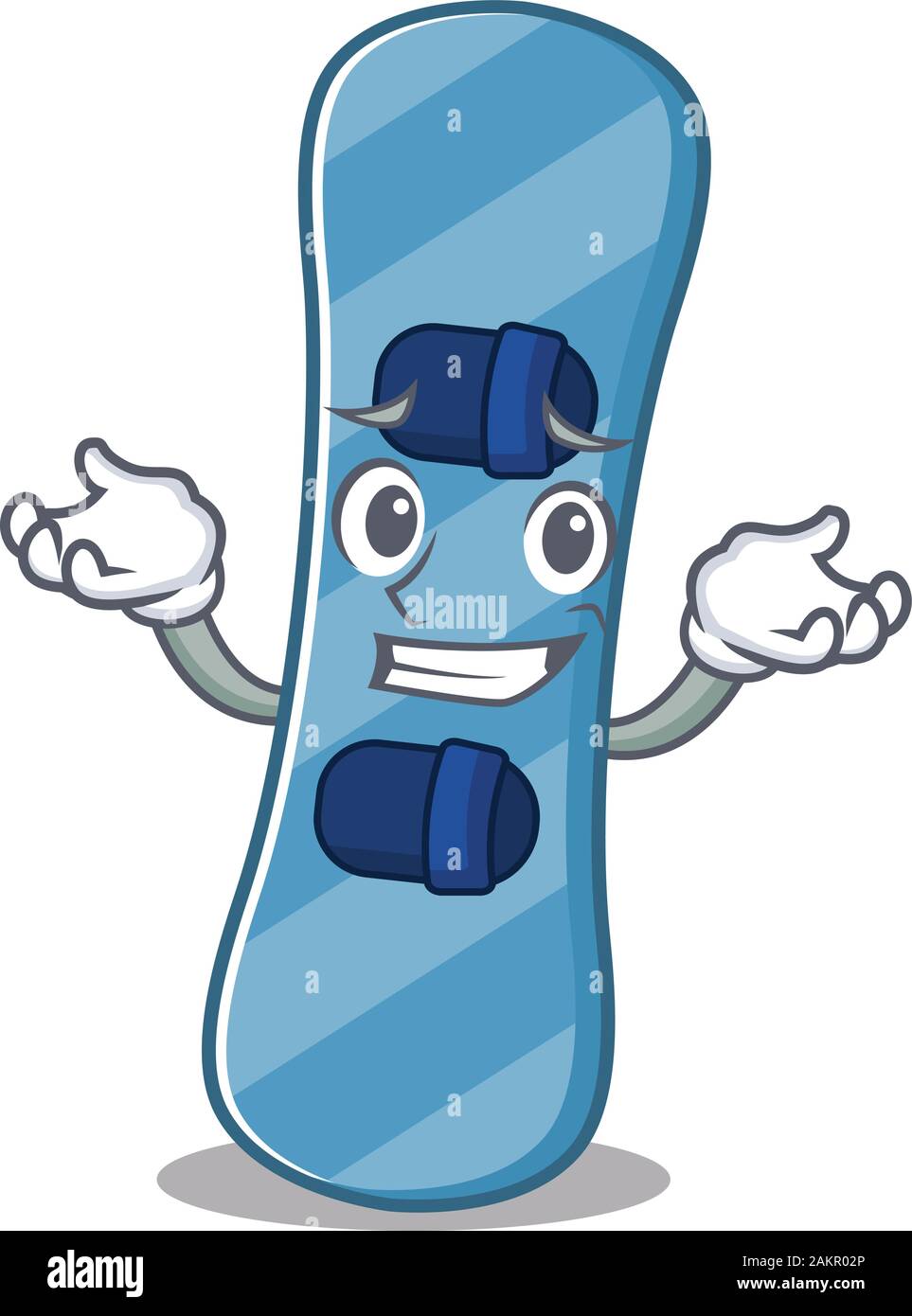 Super Funny Grinning snowboard mascot cartoon style Stock Vector Image ...