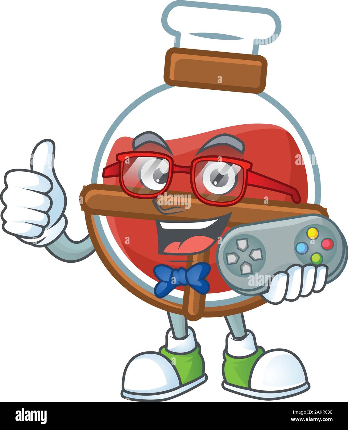 Smiley gamer red potion cartoon mascot style Stock Vector Image & Art ...