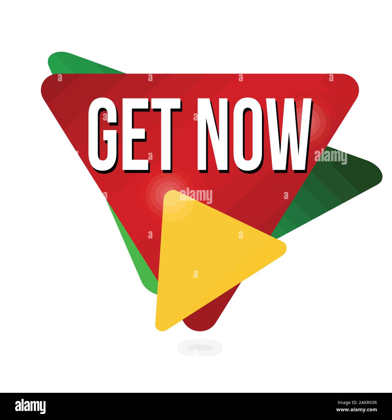 Get now label or sticker on white background, vector illustration Stock ...