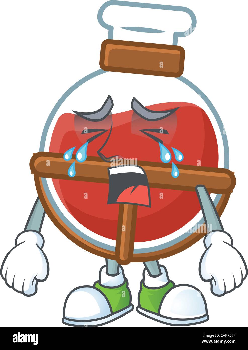 Sad of red potion cartoon mascot style Stock Vector Image & Art - Alamy