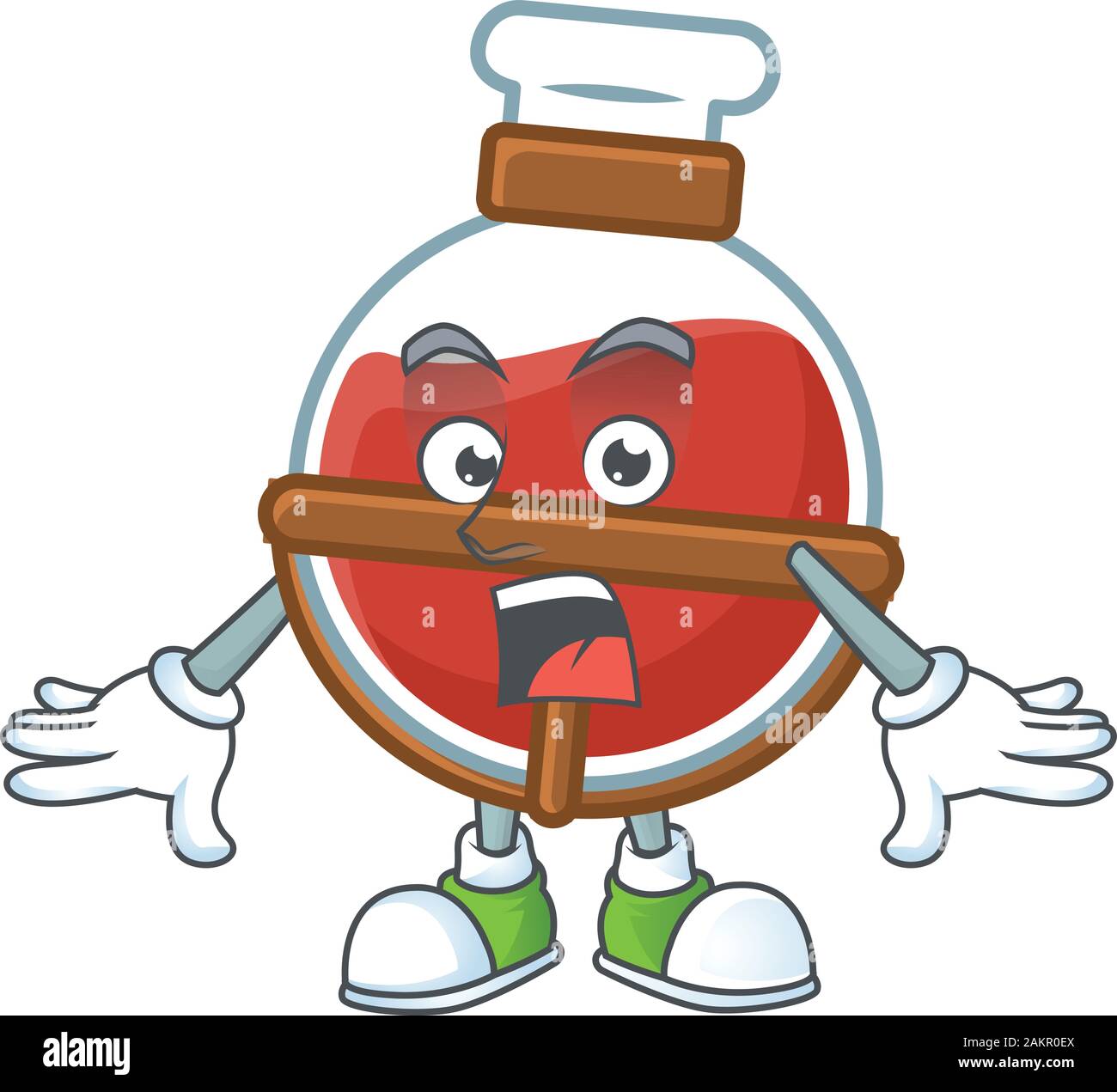 Red potion cartoon character design on a surprised gesture Stock Vector ...