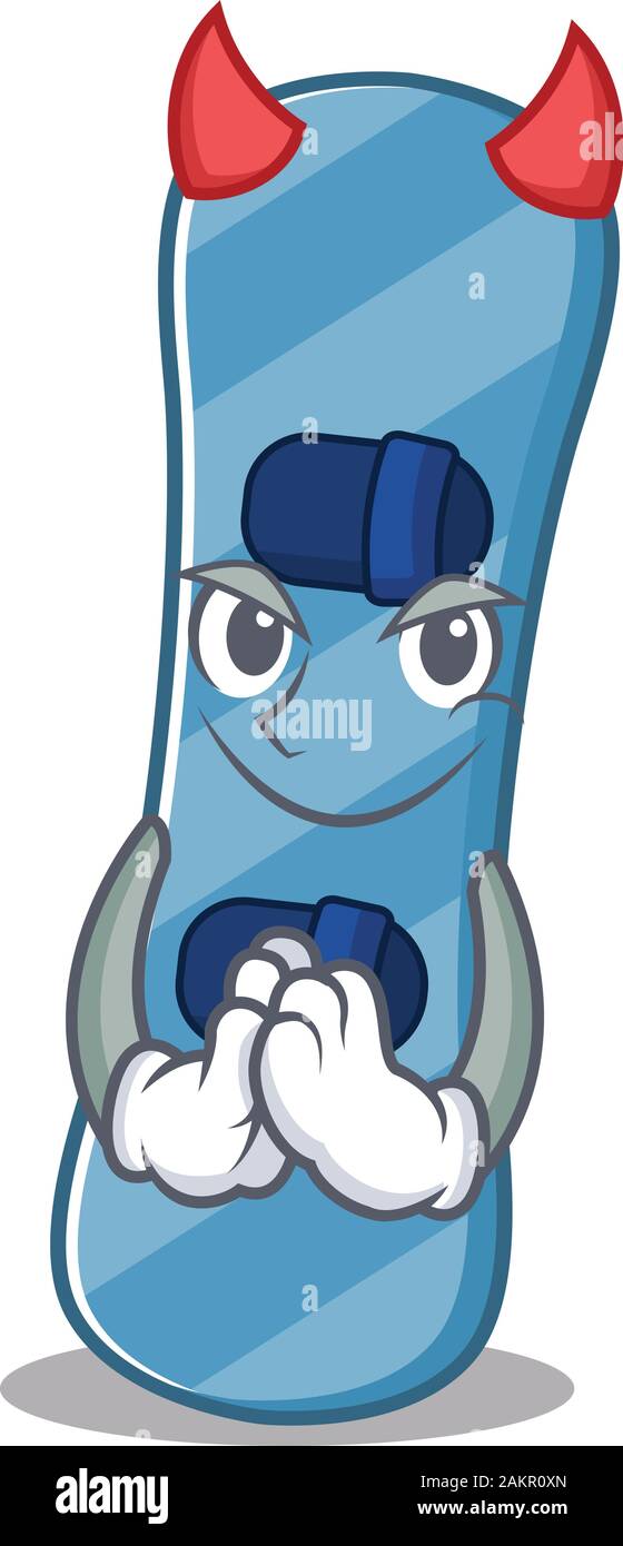 Devil snowboard Cartoon in character with design Stock Vector Image ...