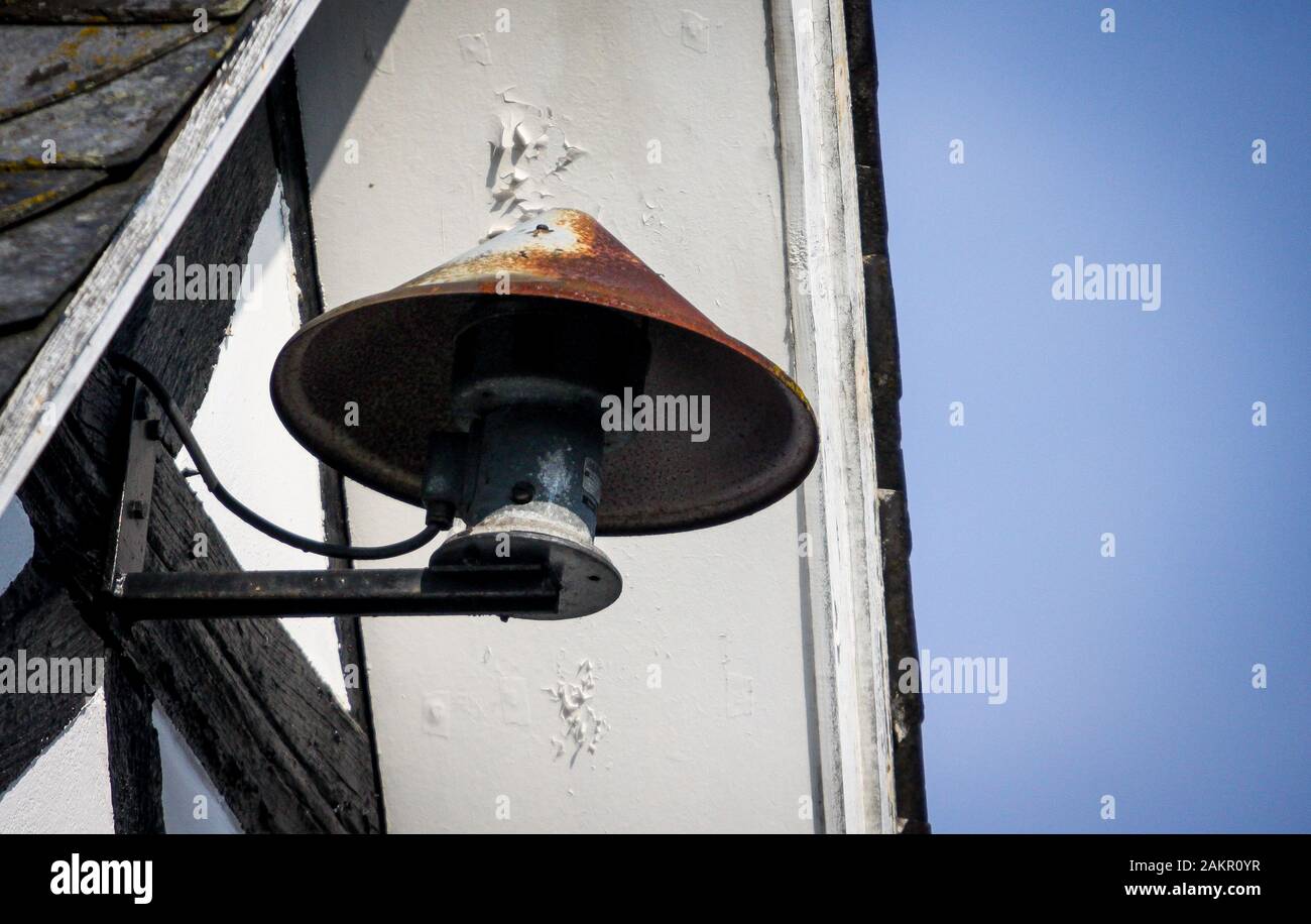Old and reactivated siren on a german house,NRW,Siegen Stock Photo - Alamy