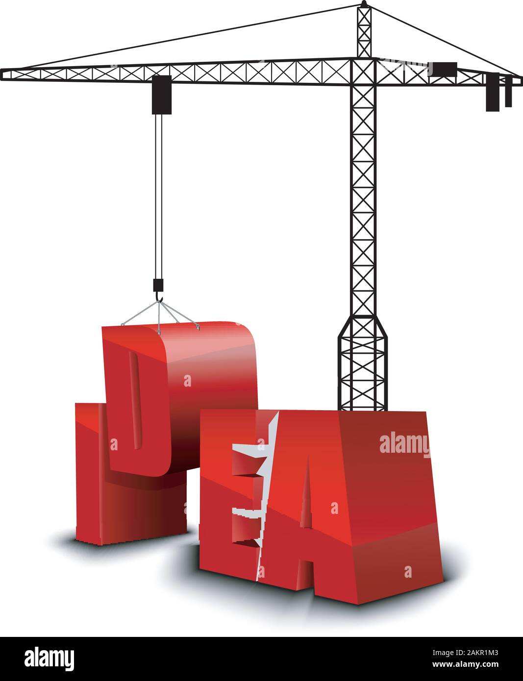 Construction of idea background. vector Stock Vector Image & Art - Alamy