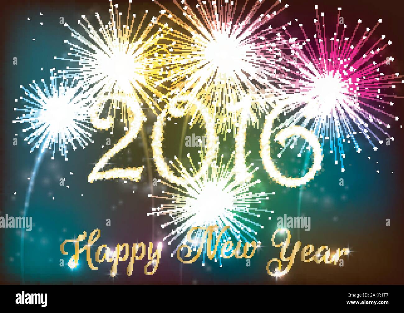 New year 2016 fireworks Stock Vector Images - Alamy