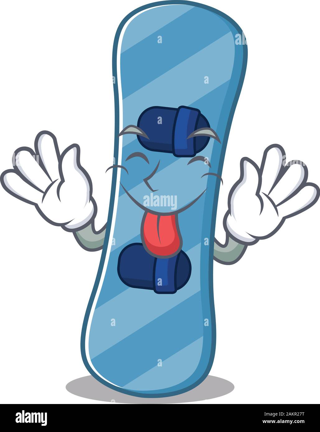 Cute snowboard cartoon mascot style with Tongue out Stock Vector Image ...
