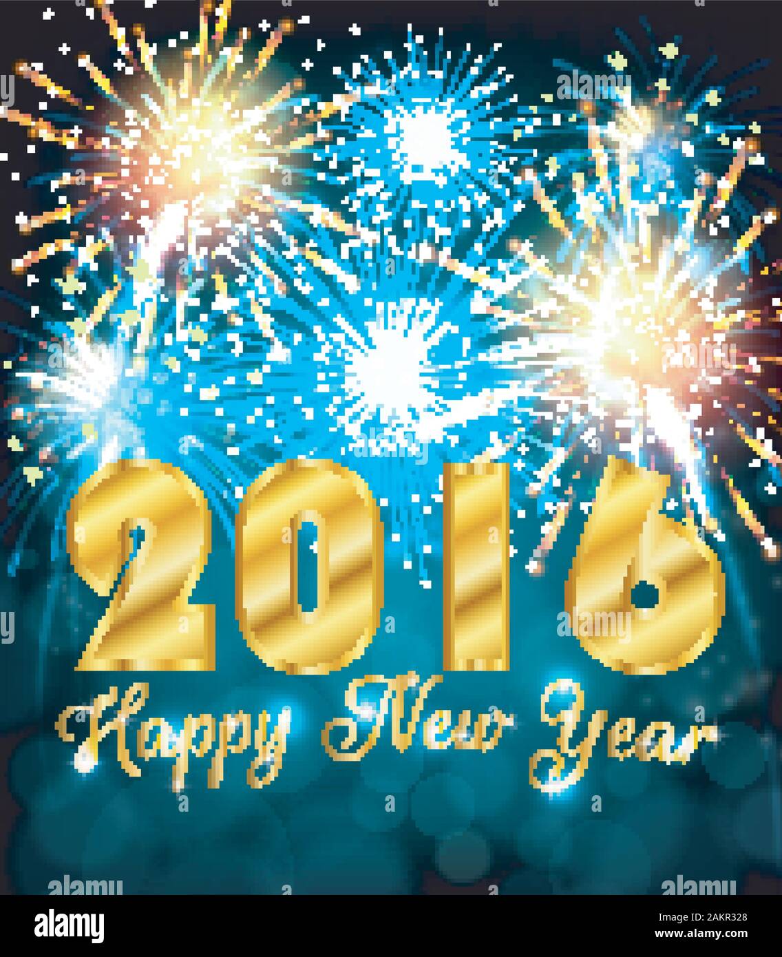 New year 2016 fireworks Stock Vector Images - Alamy
